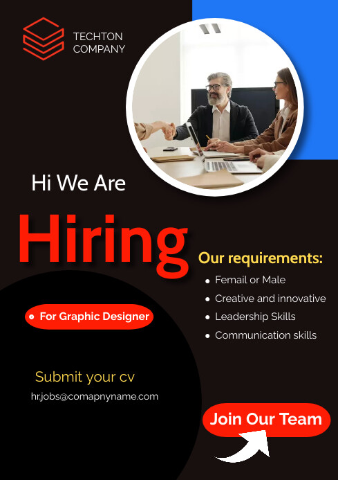 hiring poster template | PosterMyWall