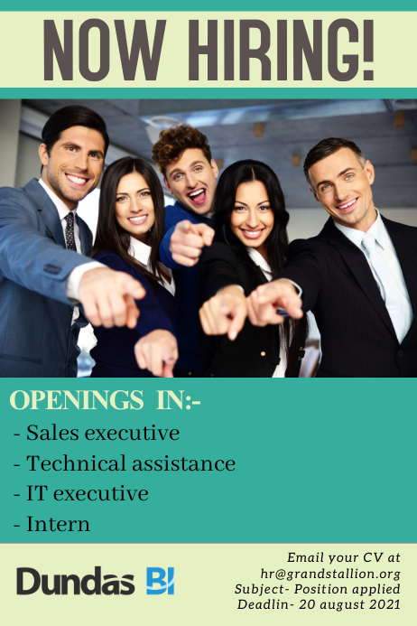 Hiring poster template | PosterMyWall