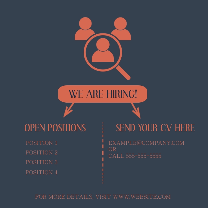 Hiring Poster Template | PosterMyWall