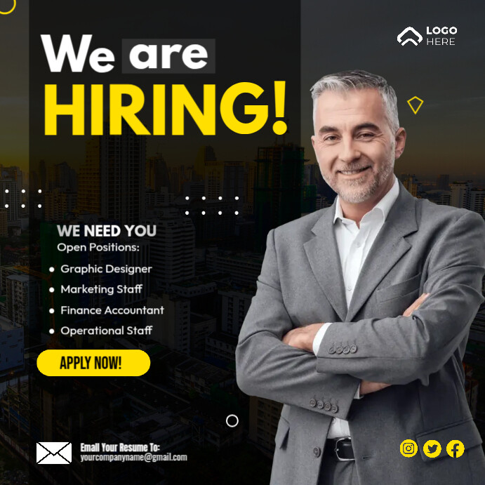 Copy of Hiring Posters Ads | PosterMyWall