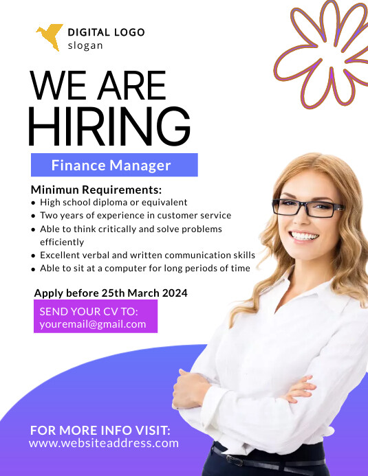 Hiring / recruitment flyer Template | PosterMyWall