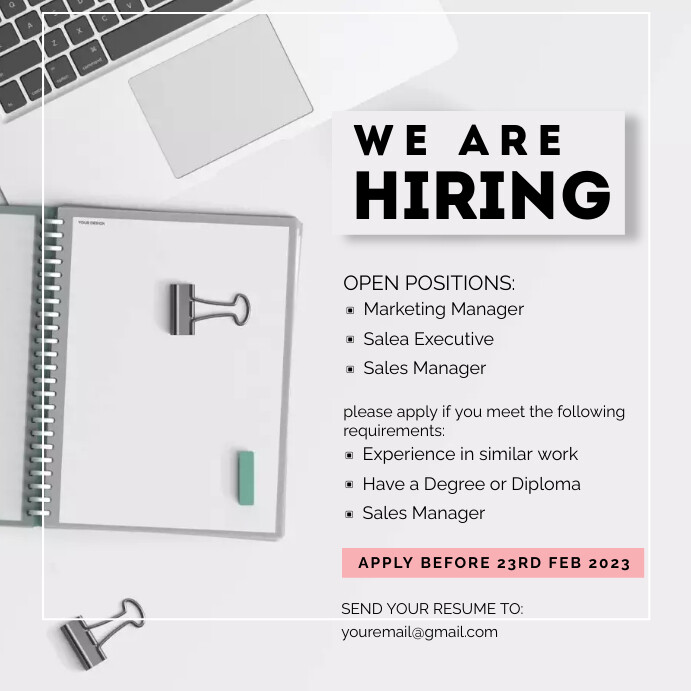 Hiring / recruitment flyer | PosterMyWall