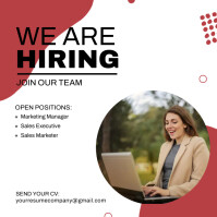 Hiring / recruitment social media post Template | PosterMyWall