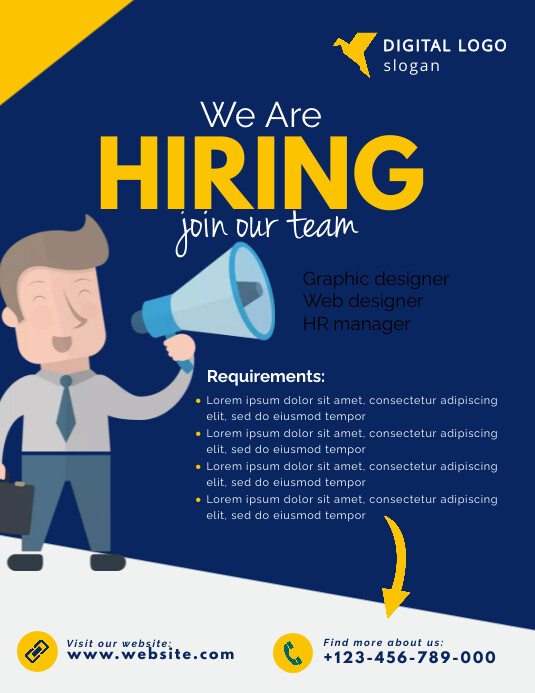 Plantilla de Hiring / recruitment post flyer | PosterMyWall