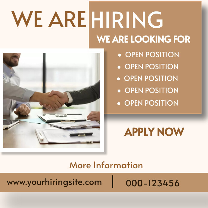 Hiring recruitment poster template | PosterMyWall