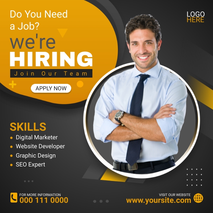 Hiring Template Ad | PosterMyWall