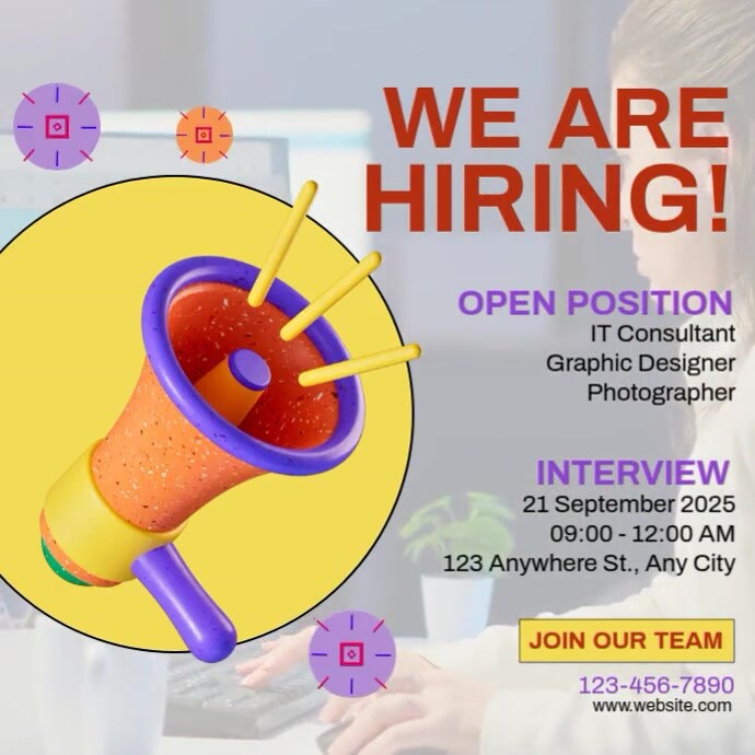 Hiring Template Ads | PosterMyWall