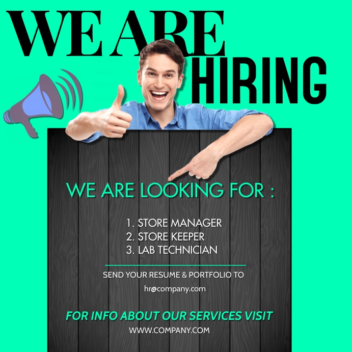 Copy of HIRING TEMPLATE COMPANY VACANT LOOKING JOB 2 | PosterMyWall