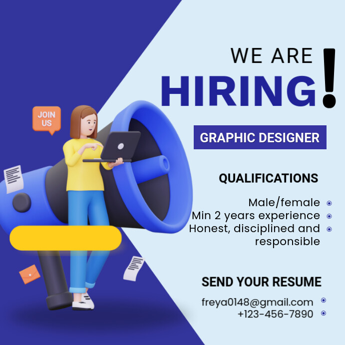 Hiring template | PosterMyWall