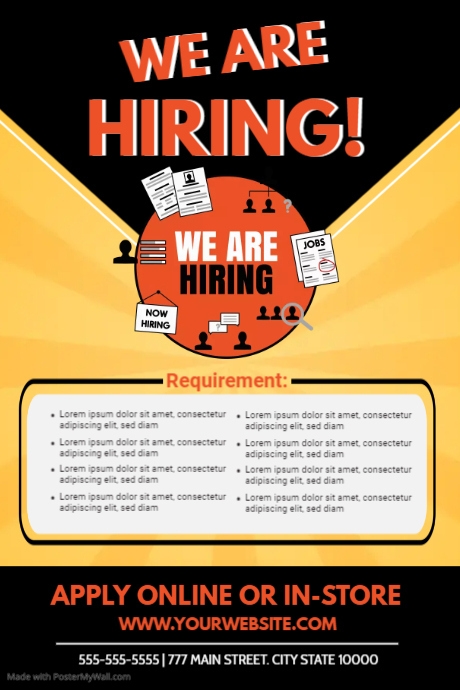 Plantilla de Hiring Template | PosterMyWall