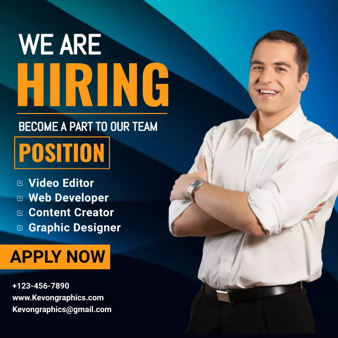 Plantilla de Hiring Template | PosterMyWall