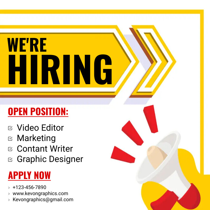 Hiring template | PosterMyWall