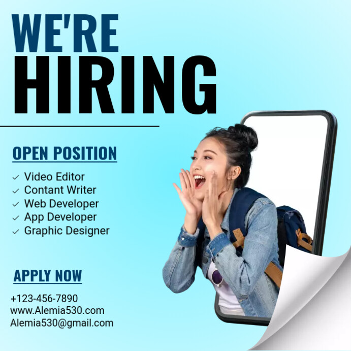 Hiring Template | PosterMyWall