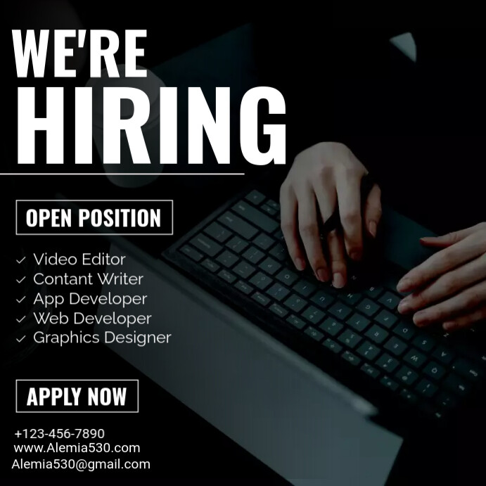 Hiring Template | PosterMyWall