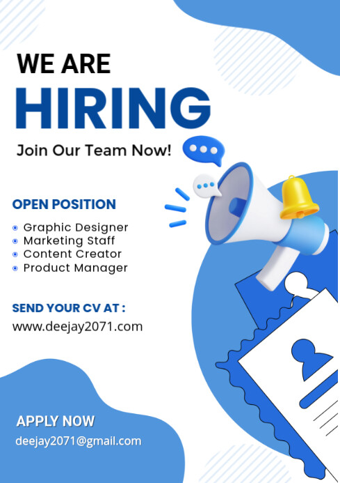 Hiring template | PosterMyWall