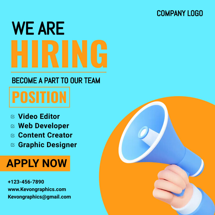 Hiring Template | PosterMyWall