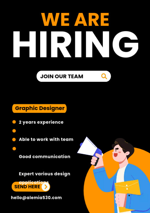 Plantilla de Hiring Template | PosterMyWall