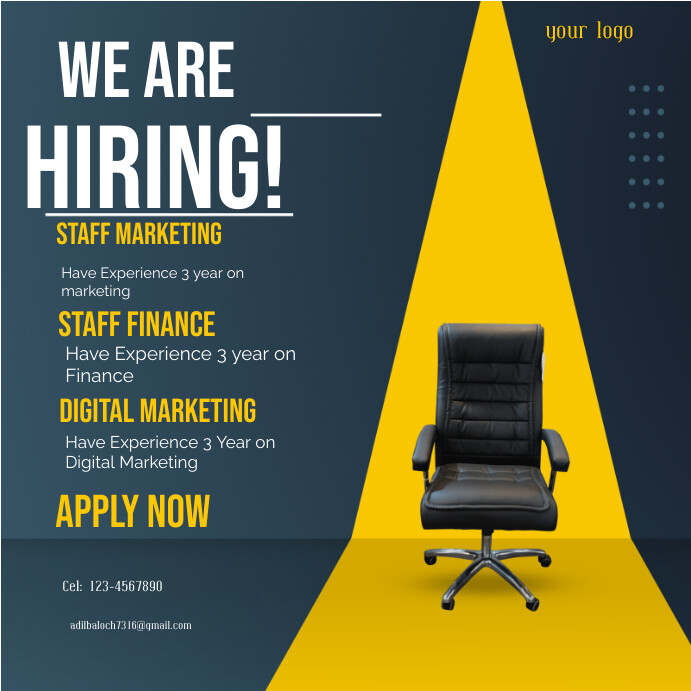 Plantilla de Hiring template | PosterMyWall