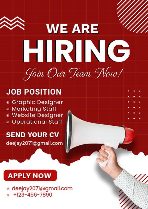 Hiring Template | PosterMyWall