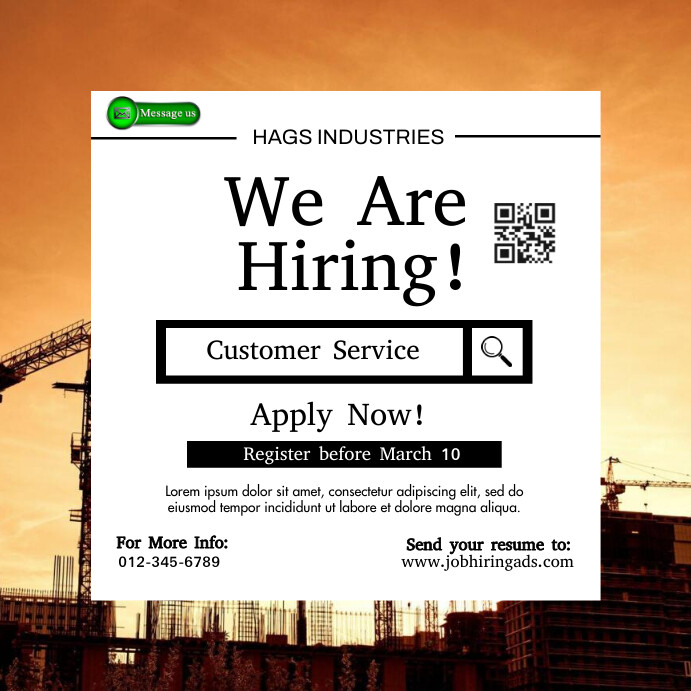 HIRING TEMPLATE.E | PosterMyWall