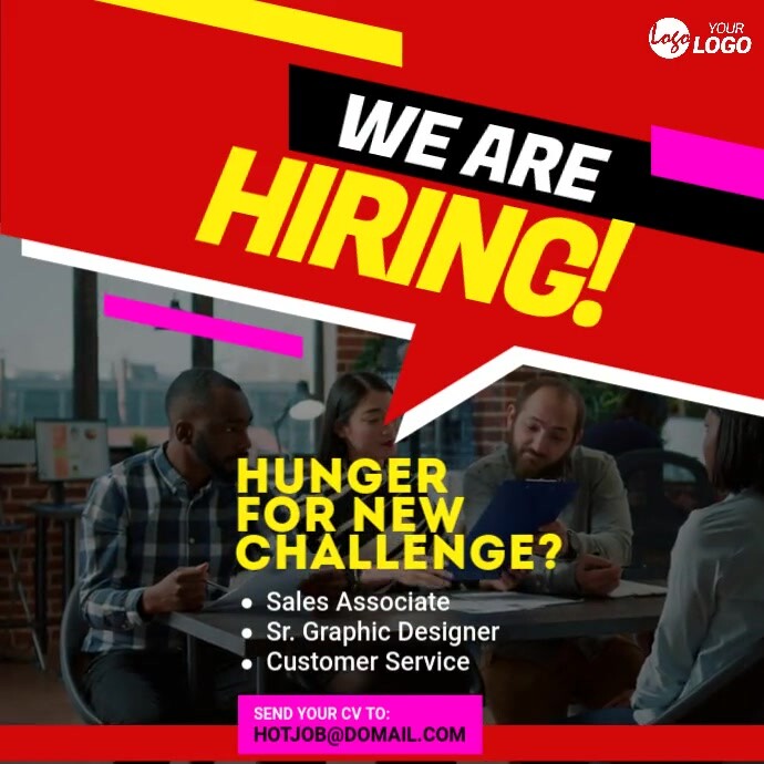 Hiring Video Post Template | PosterMyWall