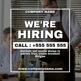 hiring waiter advertisement template | PosterMyWall