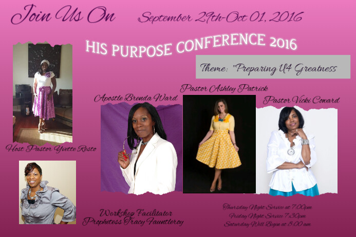 HIS PURPOSE CONFERENCE 2016 Template | PosterMyWall