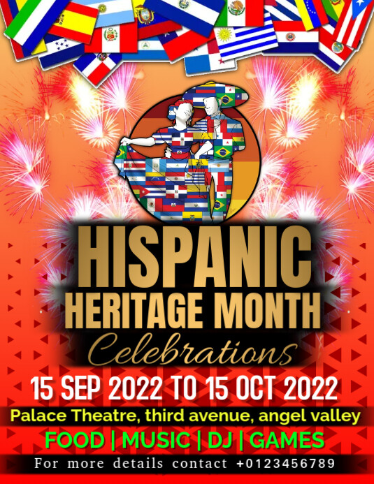 Hispanic Heritage, celebration, event, flyer, Template | PosterMyWall