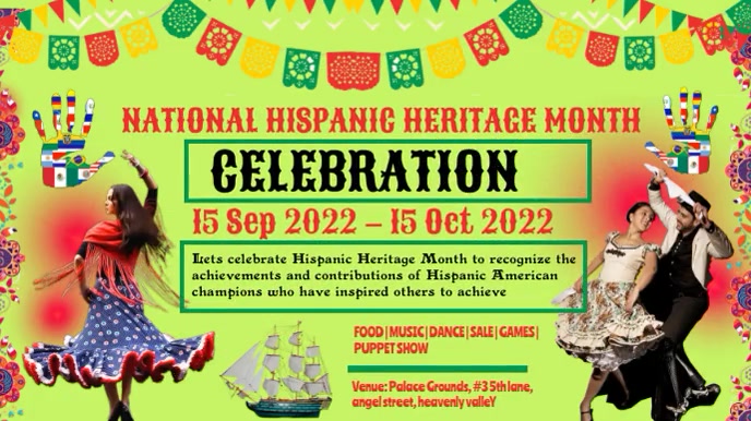 hispanic heritage celebration Template | PosterMyWall
