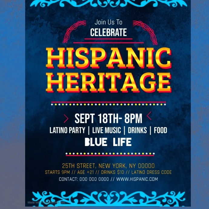 HISPANIC HERITAGE FLYER TEMPLATE | PosterMyWall