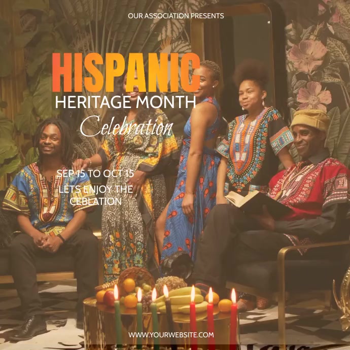 hispanic heritage month celebration poster Template | PosterMyWall