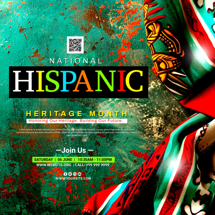 HISPANIC HERITAGE MONTH Template | PosterMyWall
