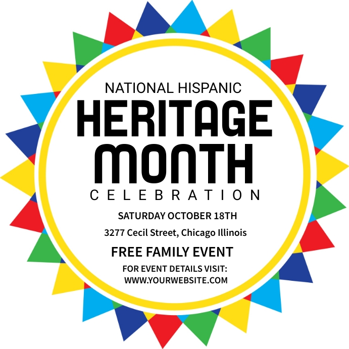 Hispanic Heritage Month Posters Template | PosterMyWall