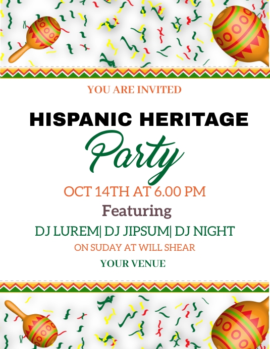 hispanic heritage poster Template | PosterMyWall