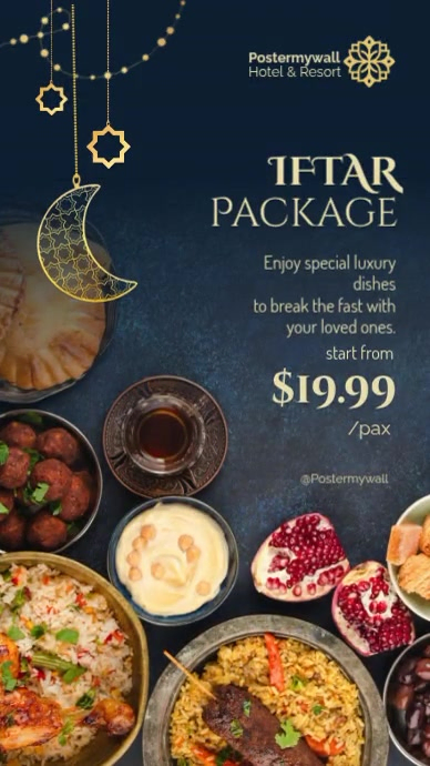 Hitam Iftar Package Promotion Instagram Story Video Template | PosterMyWall