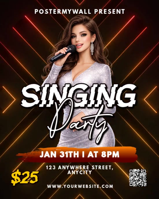 Hitam Singing Party Instagram Portrait Video Template | PosterMyWall