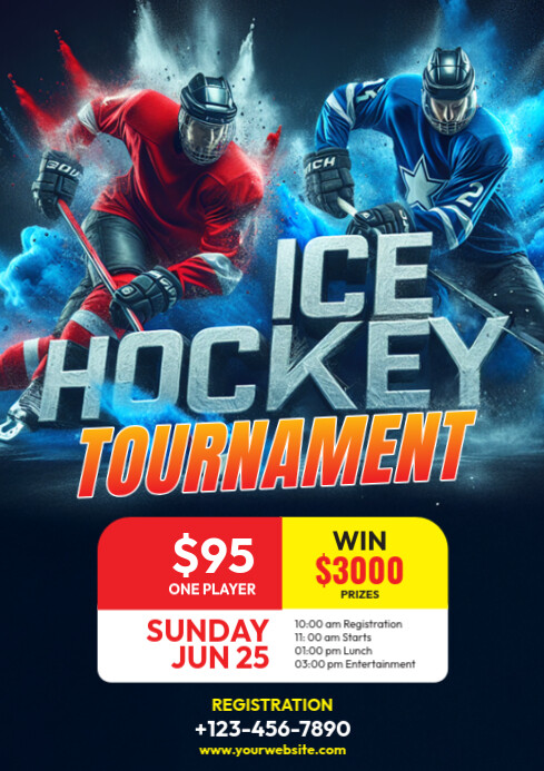 Hockey Event Flyer Template | PosterMyWall