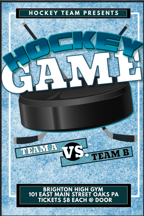 Hockey Game Template | PosterMyWall
