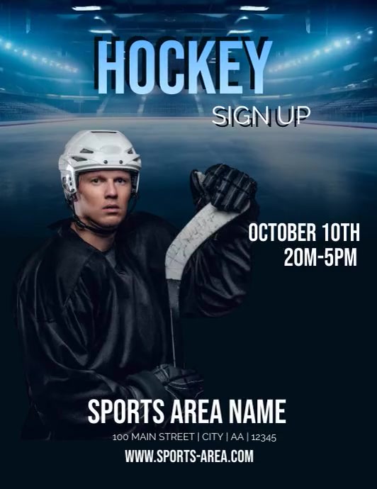 Hockey Template | PosterMyWall