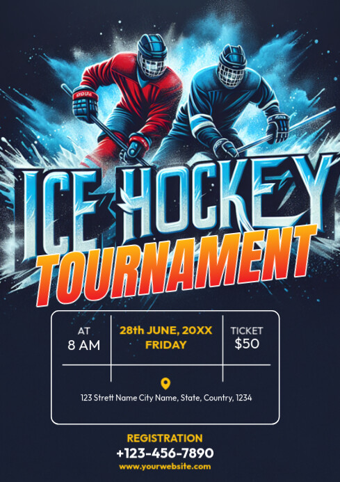 Copia de hockey tournament | PosterMyWall