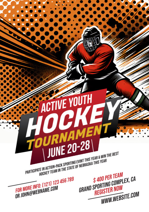 Hockey Tournament Flyer Template | PosterMyWall