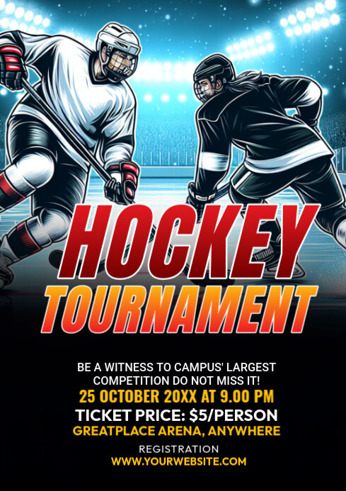 Hockey Tournament Flyer Template | PosterMyWall