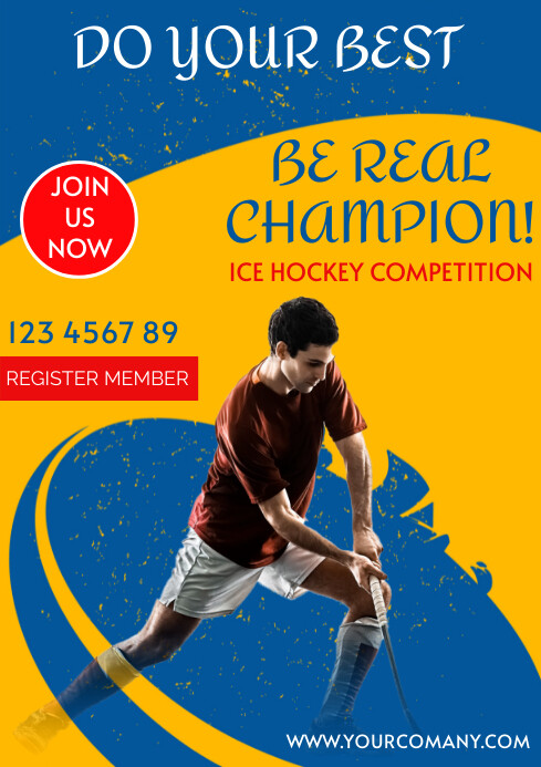 HOCKY TOURNAMENT TEMPLATE | PosterMyWall