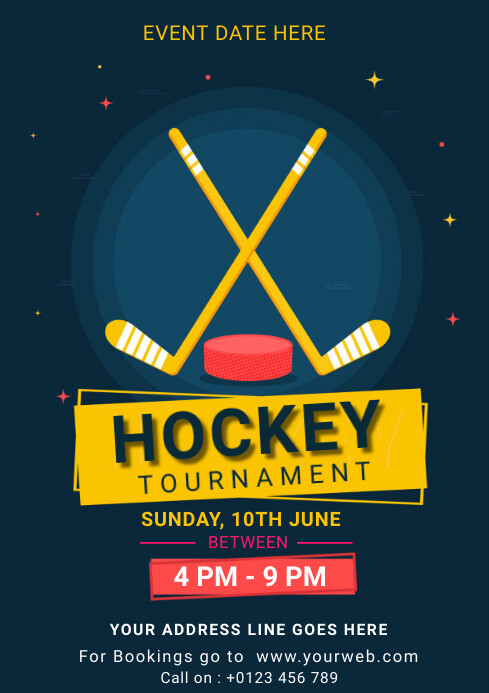 HOCKY TOURNAMENT TEMPLATE | PosterMyWall