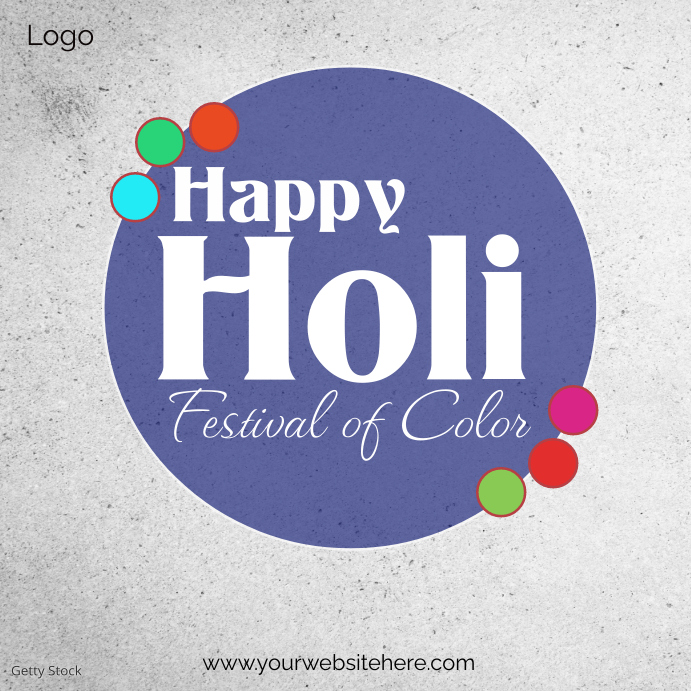Plantilla de Holi ads | PosterMyWall