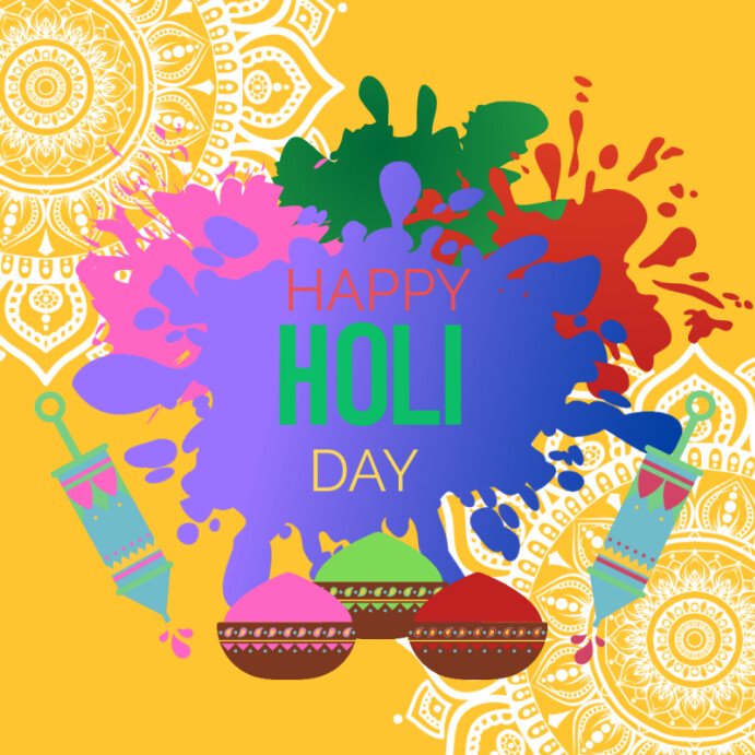 Holi day celebration Template | PosterMyWall