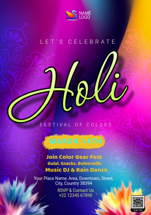 holi Template | PosterMyWall