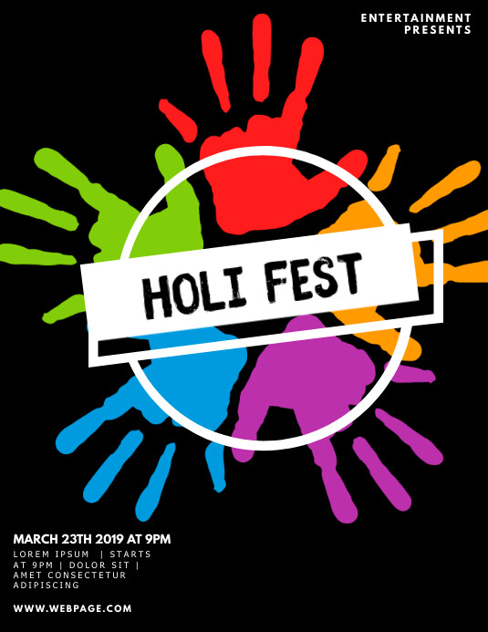 Holi Fest flyer template | PosterMyWall