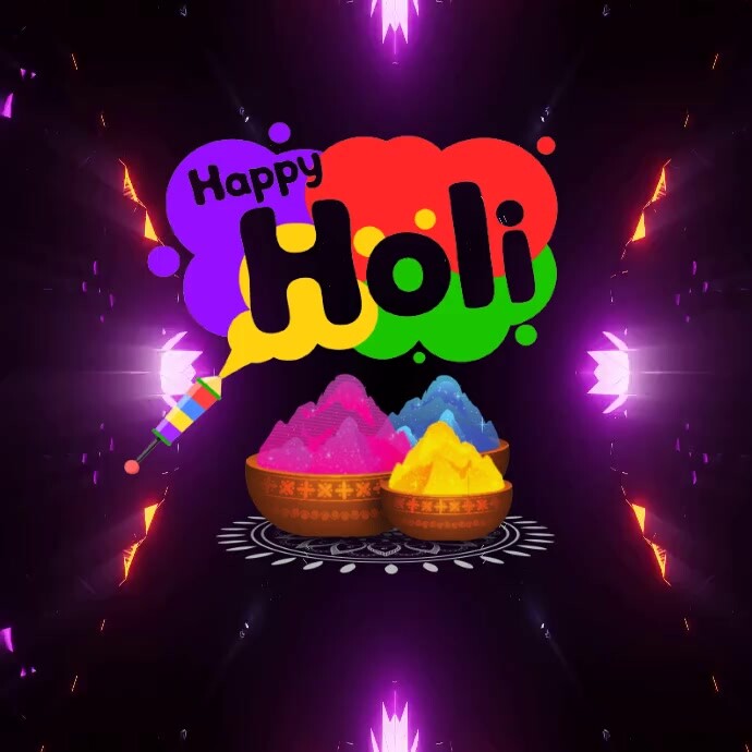 Copy of holi festival, holi ad,holi announcement,holi | PosterMyWall