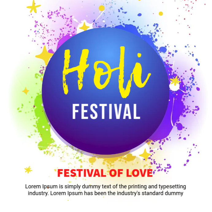 Holi Festival Flyers Template | PosterMyWall
